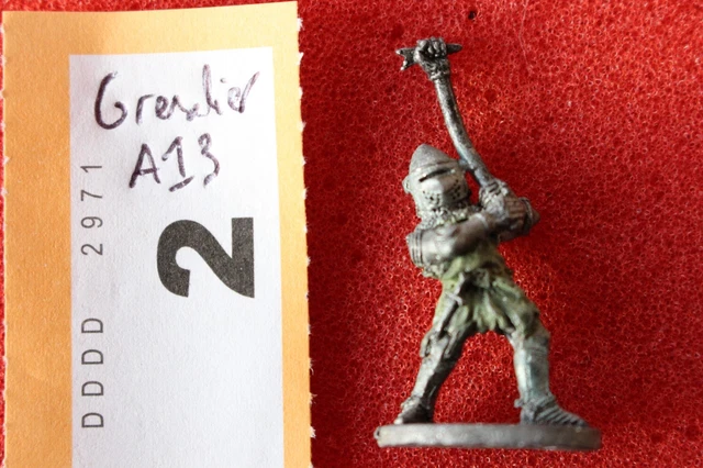 GRENADIER MINIATURES ARMOURED Fighter Knight Warrior Pre Slotta Metal ...