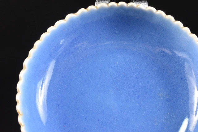 T9154: CHINESE LAPIS lazuli glaze Shapely PLATE/dish, auto £33.62 ...
