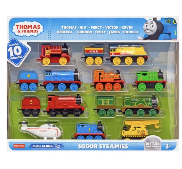 FISHER PRICE THOMAS & Friends - Push Along SODOR STEAMIES 10 Pack Metal ...