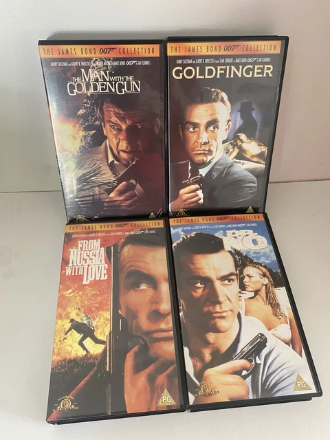JAMES BOND 007 Collection Films Video VHS Bundle X4 Goldfinger Russia ...