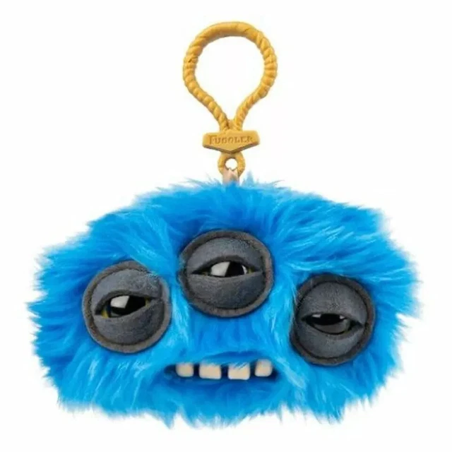 FUGGLER CLIP ON Keyring Annoyed Alien Blue Plush Funny Ugly Monster ...