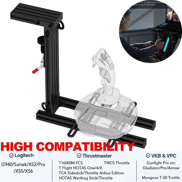 DESK MOUNT JOYSTICK HOTAS Compatible For Thrustmaster Logitech G940 X56 ...