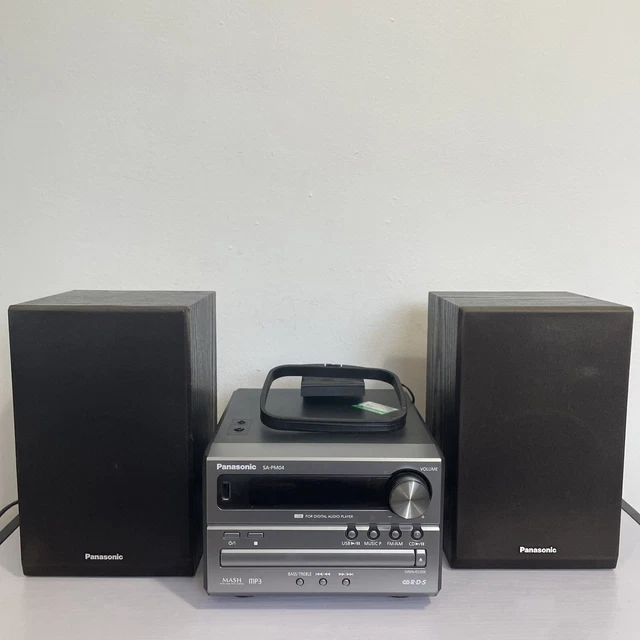 PANASONIC SA-PM04 CD radio usb with speakers and remote Mini Hifi ...