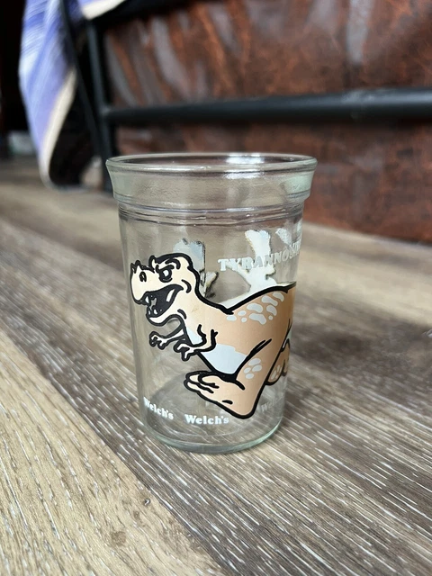 VINTAGE 1988 WELCH'S T-Rex Tyrannosaurus Rex Dinosaur Glass Juice Jelly ...