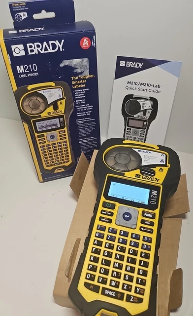 BRADY M210 PORTABLE Label Printer with Rubber Bumpers, Multi-Line Print ...