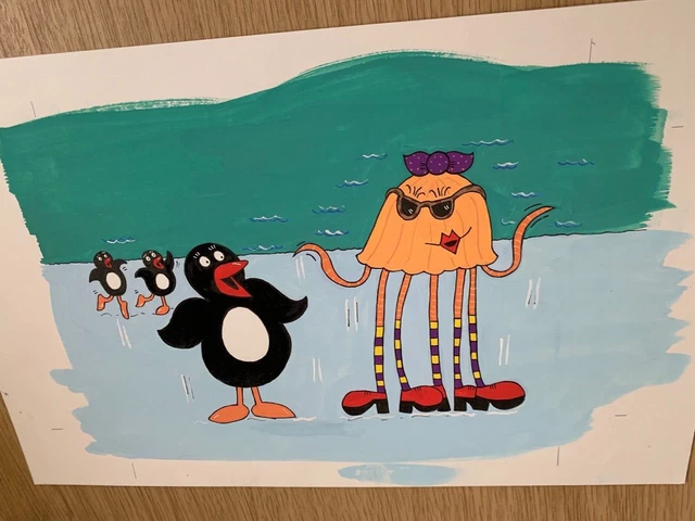 PINGU ORIGINAL Artwork for Pingu Magazine iss 72 Janet the Jelly Fish ...