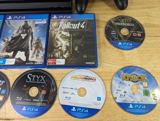 SONY PLAYSTATION 4 PS4 Pro 1TB Console Jet Black 1 Controller & 9 Games ...
