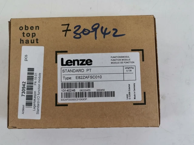 LENZE STANDARD PT Function Module E82ZAFSC010/ 13140246 NEW IN BOX $247 ...