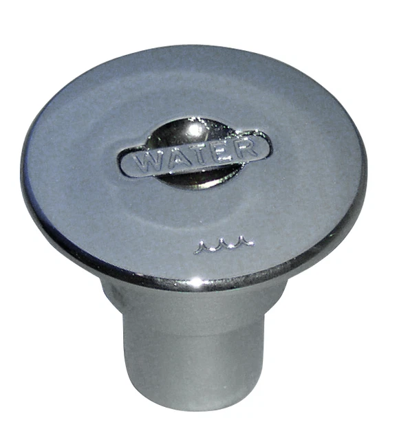 TANKSTUTZEN DECKEL MESSING verchromt Wasser/Kraftstoff Boot Yacht ...