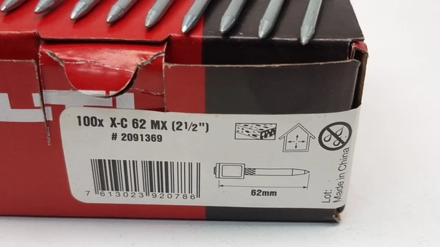 HILTI X-C 62 MX Concrete Nails Collated 62mm 100 Pack 2091369 $104.72 - PicClick CA