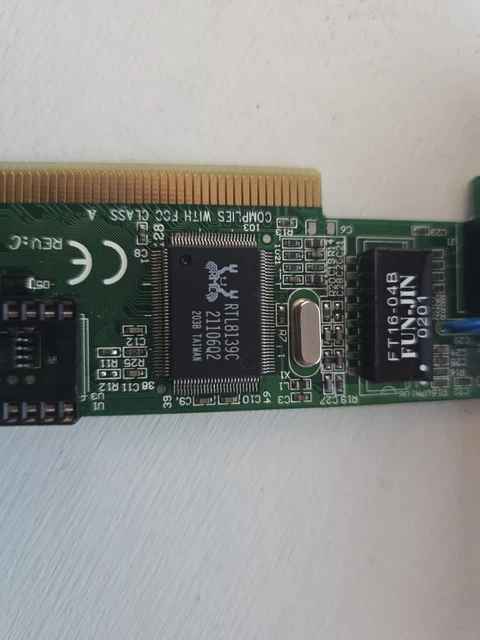 REALTEK RTL8139C 100 Mbps Fast Ethernet LAN Network PCI Card £2.77 ...