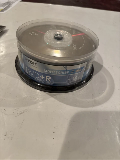 30-DISC PACK TDK LightScribe DVD+R RW Recordable 16x 4.7GB NEW Factory ...