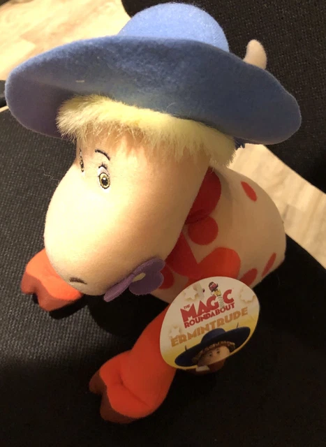 THE MAGIC ROUNDABOUT Ermintrude Cow Soft Toy Plush 2004 9" New With ...