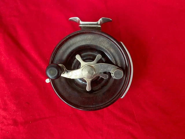 VINTAGE ALVEY 455C Fishing Reel, Ratchet Drag, Stainless & Bakelite. £ ...