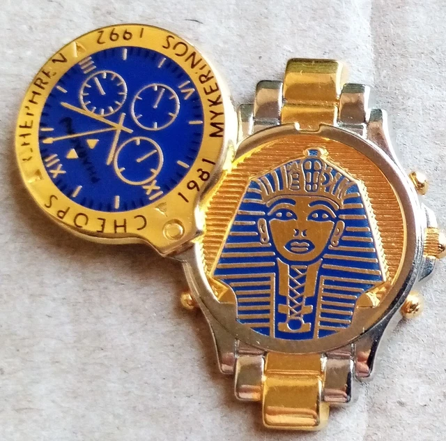 PIN'S BADGE MONTRE watch PHARAON articulée ARTHUS BERTRAND bicolore EUR 10,00 - PicClick IT
