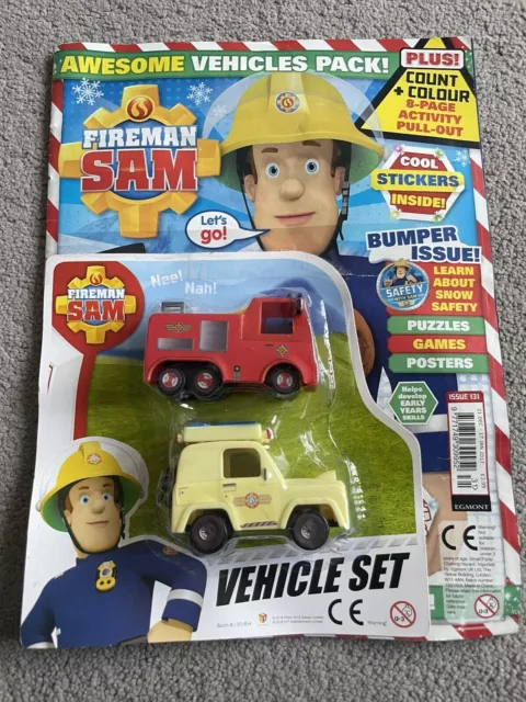 FIREMAN SAM AWESOME Vehicles Magazine Kids Comic RARE Toy Issue 131 ...