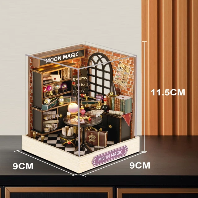 CUTEEFUN DIY MINIATURE House Kits, Mini Dollhouse with LED, Wooden ...