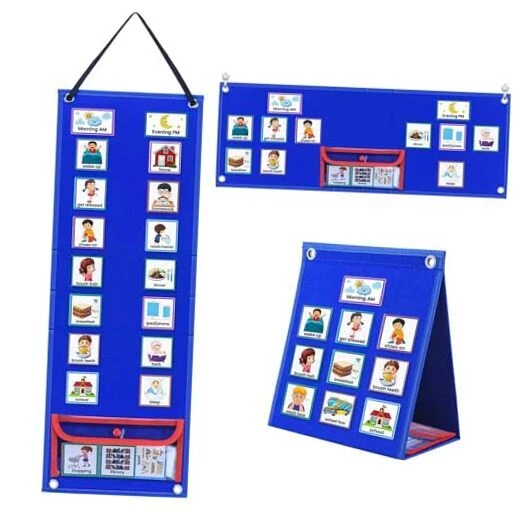 KIDS VISUAL SCHEDULE Calendar Chart,Autism Toddler Daily Chore Routine ...