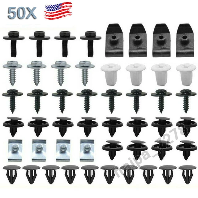50X BUMPER SPLASH Shield Engine Push Clips Screw Rivet Fastener For ...
