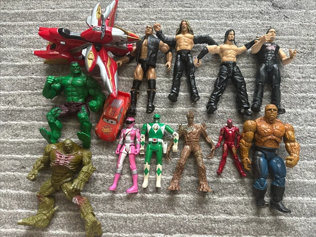 MIGHTY MORPHIN POWER Rangers, Marvel, WWE Titan-Tron Figure Toy Bundle ...