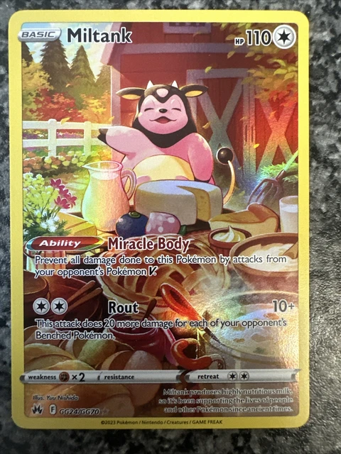 POKÉMON TCG MILTANK Crown Zenith: Galarian Gallery GG24/GG70 Holo Holo ...
