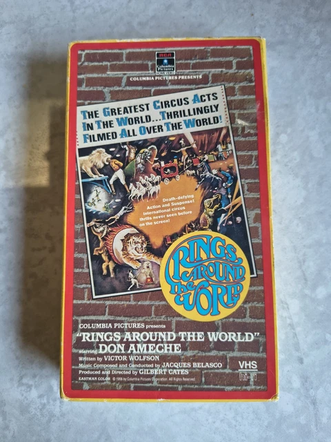VERY RARE RINGS Around The World Circus Don Ameche Vhs Video Tape Vcr ...
