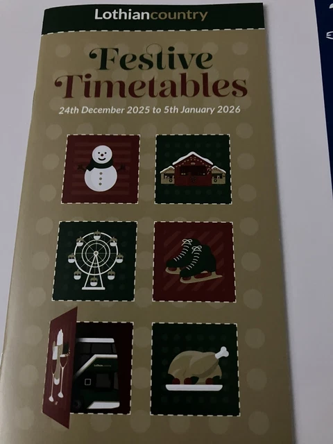LOTHIAN COUNTRY BUSES Festive timetable booklet 2025/26 £2.24 - PicClick UK