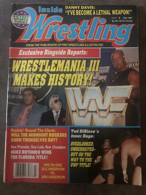 HULK HOGAN/ANDRE THE GIANT Inside Wrestling Magazine juillet 1987 ...