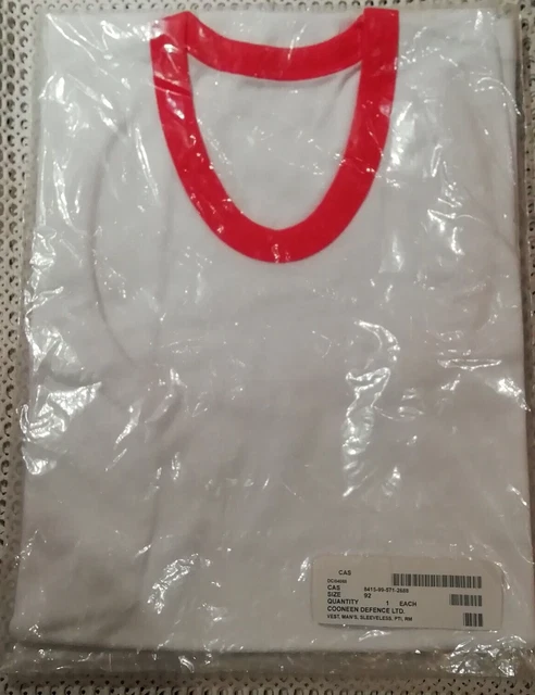 BRITISH ARMY AND Royal Marine PTI White with red trim Vest Top, £11.99 ...