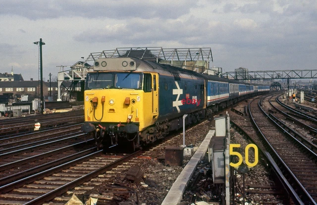 ORIGINAL 35MM SLIDE BR Class 50 no.50039 at Clapham Jn +rights for use ...