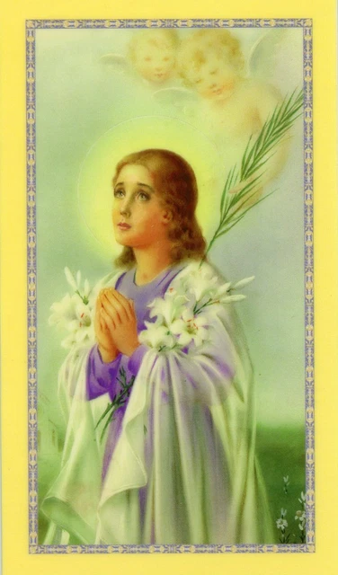 ST. MARIA GORETTI - Relic Laminated Holy Card - Blessed by Pope Francis ...