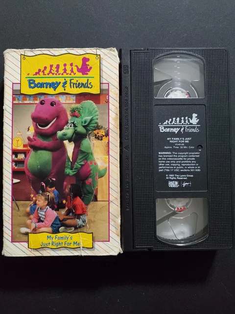 BARNEY & FRIENDS My Family's Just Right For Me (VHS, 1992, Time Life ...