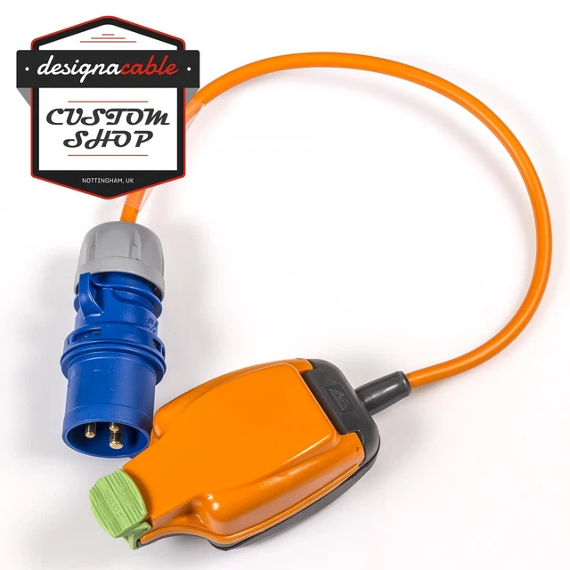 WEATHERPROOF CAMPING POWER-FLEX Adapter. 16amp Blue Plug to 1G IP54 ...