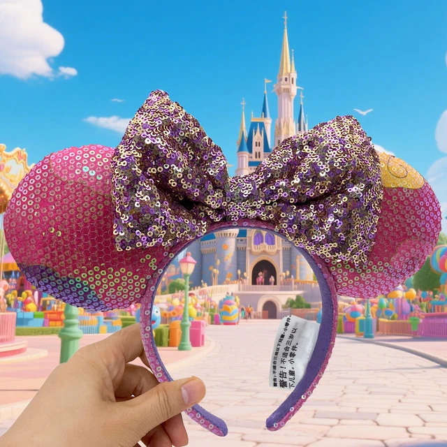 DISNEY` MICKEY BULL Rush Mouse Ear Princess Party Headband - Handmade £ ...