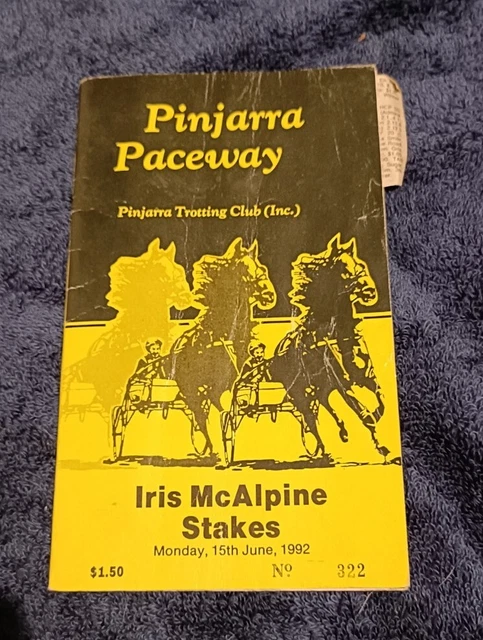 OLD! 15TH JUN 1992 Iris Mcalpine Stakes Trotting Pinjarra Paceway Wa ...