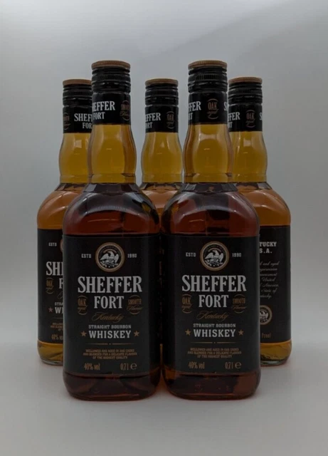 X5 SHEFFER FORT Bourbon Whiskey 40,0 % vol 0,7 Liter Fünf Flaschen EUR ...