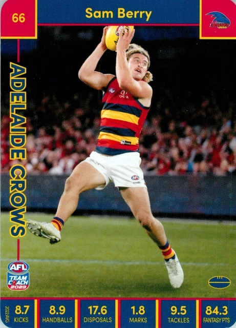 2023 ADELAIDE CROWS AFL Card SAM BERRY Teamcoach EUR 3,31 - PicClick FR