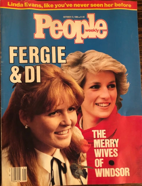 PEOPLE MAGAZINE OCTOBER 13, 1986 Princess Diana, Sarah Ferguson, Linda ...