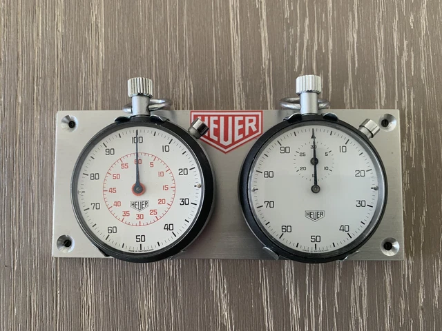 HEUER STOPWATCH PANEL Heuer Chronometers Dashboard Rally Timer 101 £375 ...