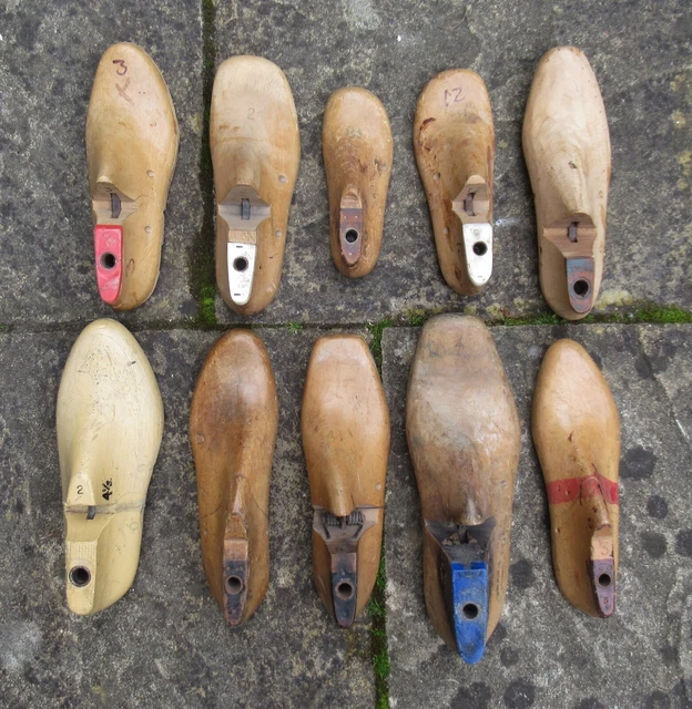 LOT 10 X Vintage Wooden Single Shoe Lasts Various Sizes - Child to ...