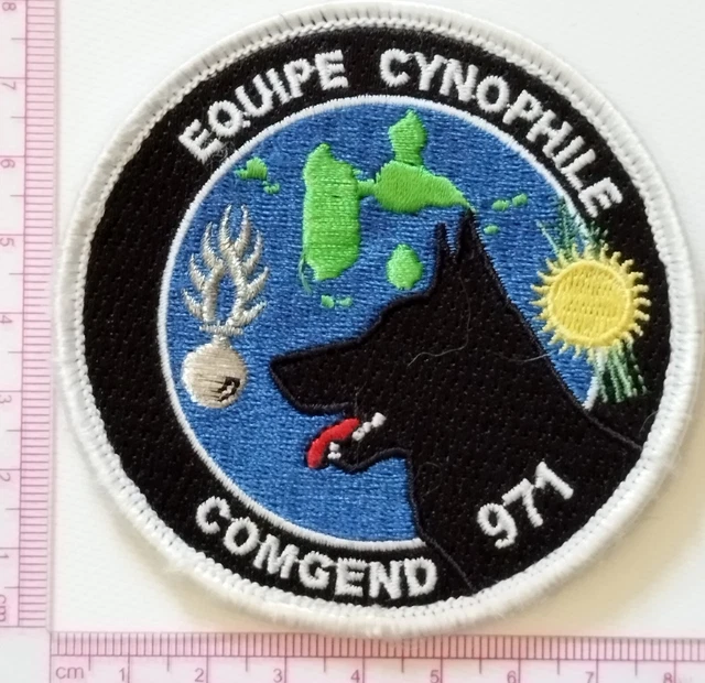 ECUSSON POLICE GENDARMERIE Patch Badge Guadeloupe 971 Brigade Canine ...