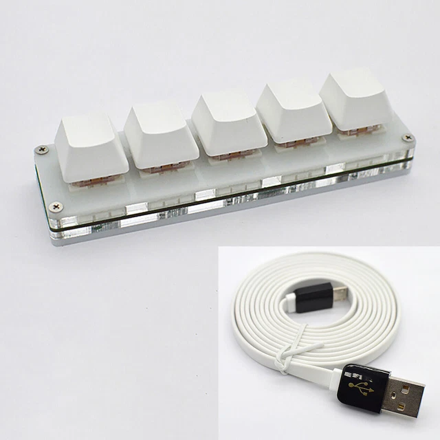 5 KEYS MINI Macro Mechanical Keyboard Gaming Keypad+Data Cable For ...