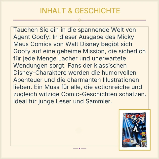 WALT DISNEY MICKY Maus Comic Agent Goofy Geheime Mission Taschenbuch ...