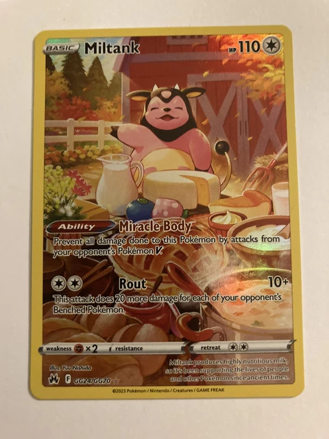 POKÉMON TCG MILTANK Crown Zenith: Galarian Gallery GG24/GG70 Holo Holo ...