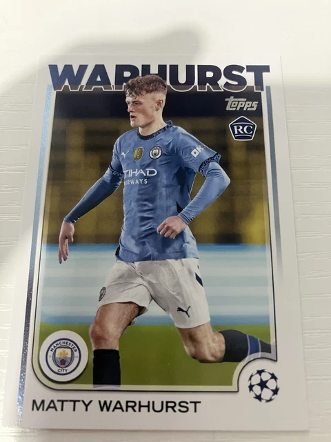 TOPPS FLAGSHIP EDITION 2024 - 25 Card Matty Warhurst Manchester City ...