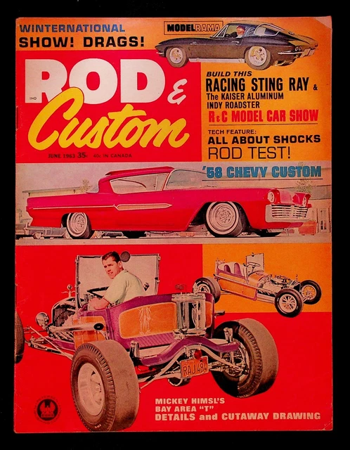 ROD & CUSTOM Magazine June 1963 Vintage Classic Hot Rod Car Photos ...