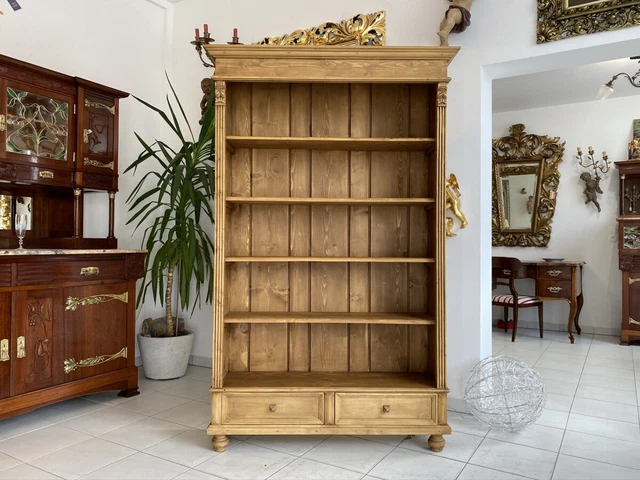 BÜCHERREGAL STELLAGE GRÜNDERZEIT Bücherschrank Naturholz A2472 EUR 625 ...