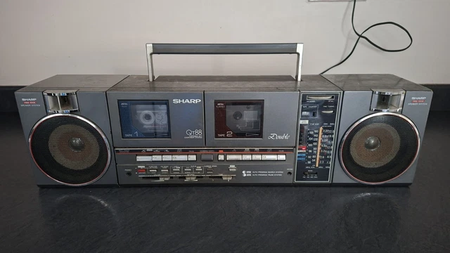 SHARP QT-88ZD DOUBLE Radio Cassette Player Portable Hi-Fi Component ...