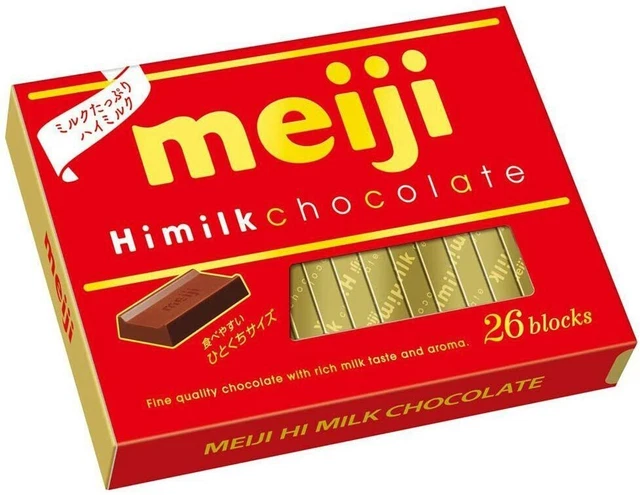 JAPANESE POPULAR SWEETS Meiji Hi milk Chocolate BOX 120g x 100 boxes ...