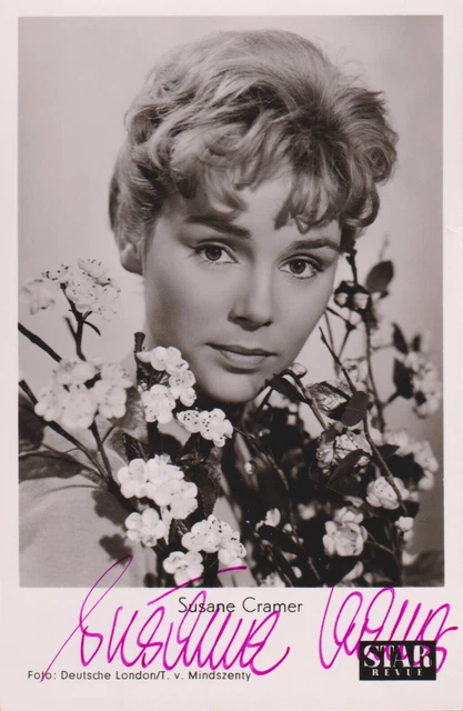 CARTOLINA FIRMATA ORIGINALE autografa Susanne Cramer anni 50 EUR 12,90 ...